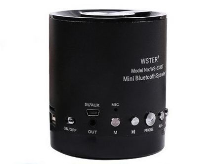 COLUNA PORTÁTIL WSTER PRETA - NOVO